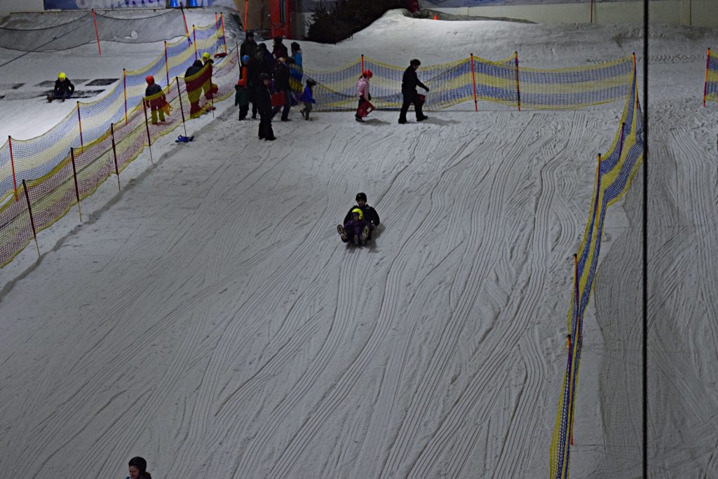 Sledging at Snow Factor Braehead - Glasgow With Kids